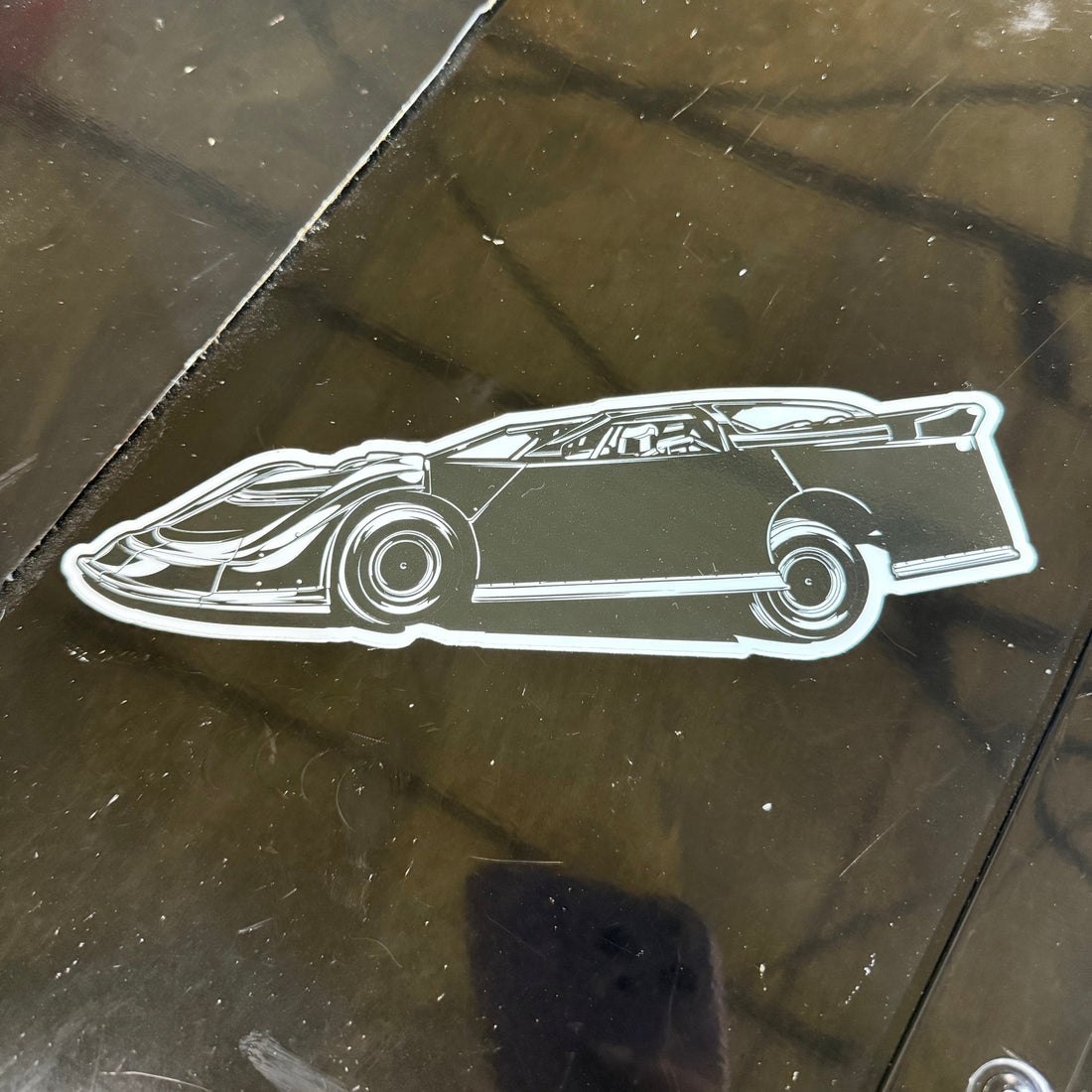 Dirt Late Model Silhouette decal – Hunt the Front